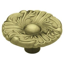 Antique Brass Provincial Round Cabinet Knobs, 2-Pk. - Long Beach, NY ...