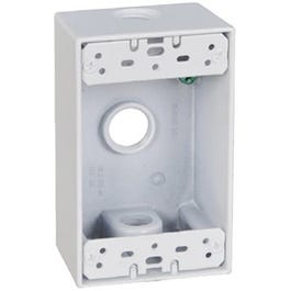 White Weatherproof 1-Gang Rectangular Outlet Box - Long Beach, NY ...