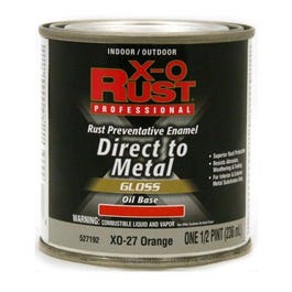 Premium Oil Base Paint, Gloss, Orange, Interior/Exterior, 1/2-Pt ...
