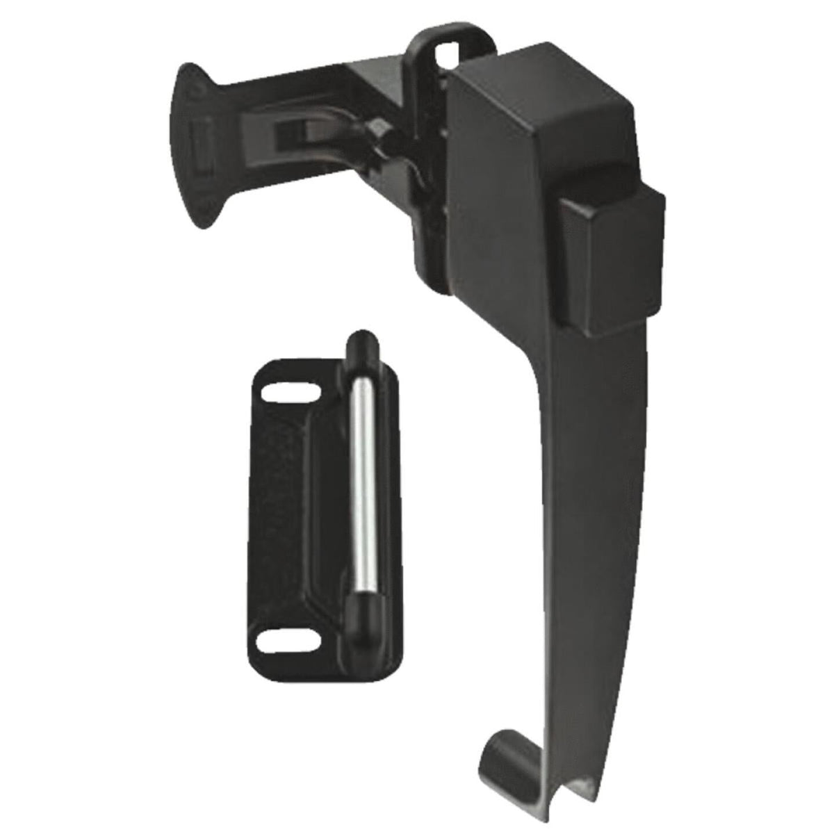 National Black Push Button Latch with 1-1/2 In. Hole Spacing - Long ...